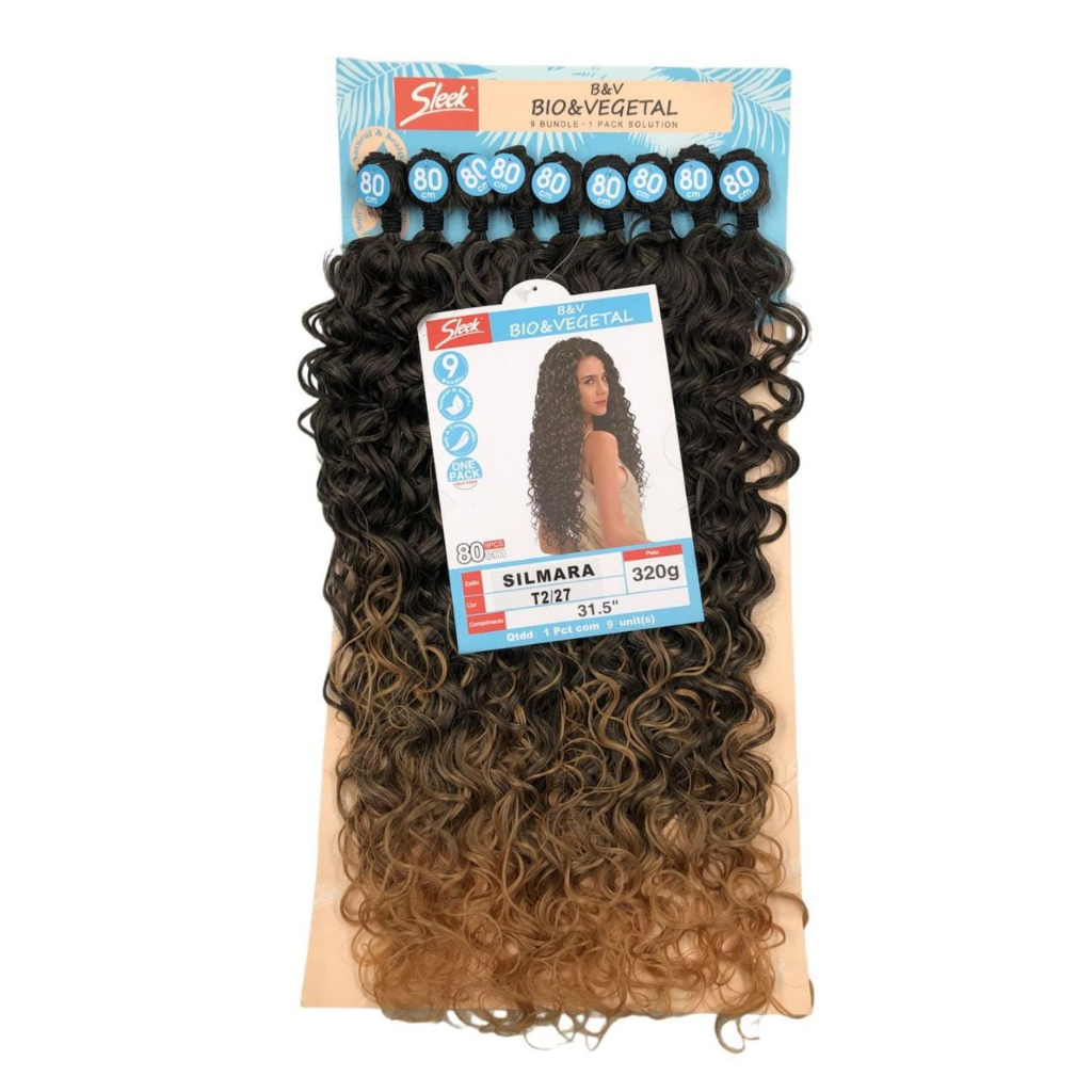 Cabelo Cacheado Organico de Bio Fibra Sleek 80cm 320g - SILMARA COR T2 ...