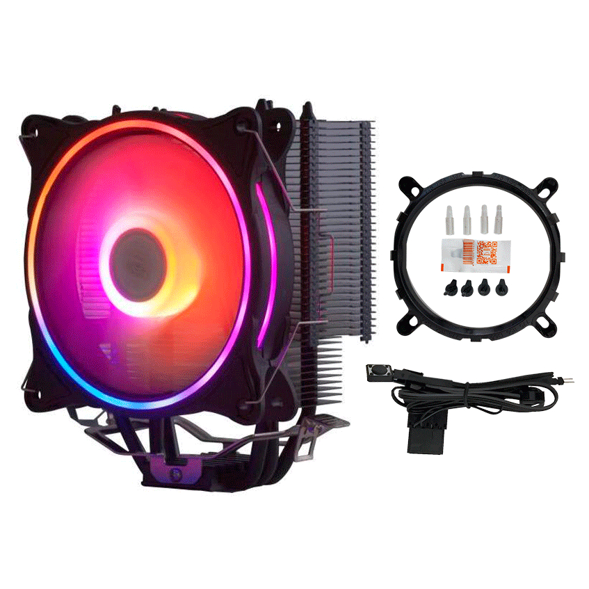 Cooler Universal Com Led Rgb Para Processador Intel/amd 130w | Shopee ...