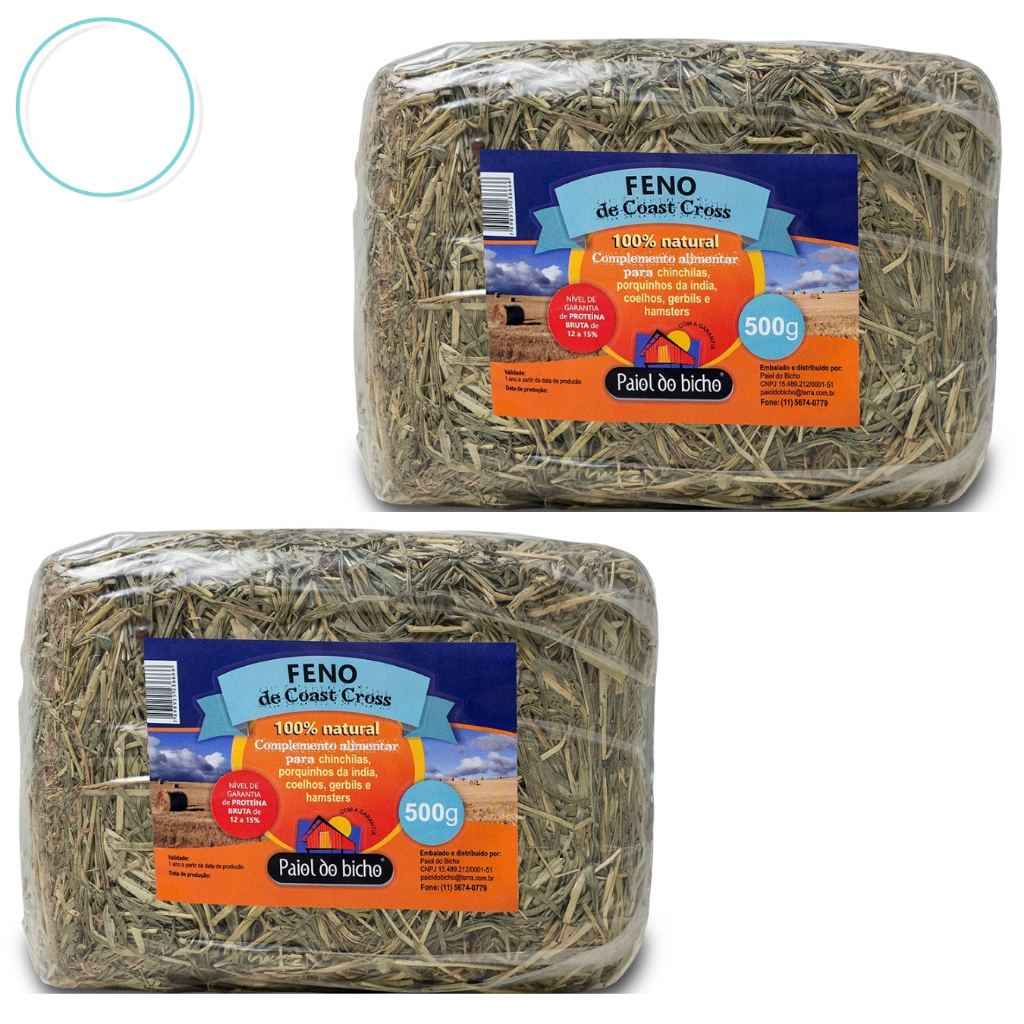 Kit 2 Feno Roedores Hamster Coelho Porquinho Da India 500g | Shopee Brasil