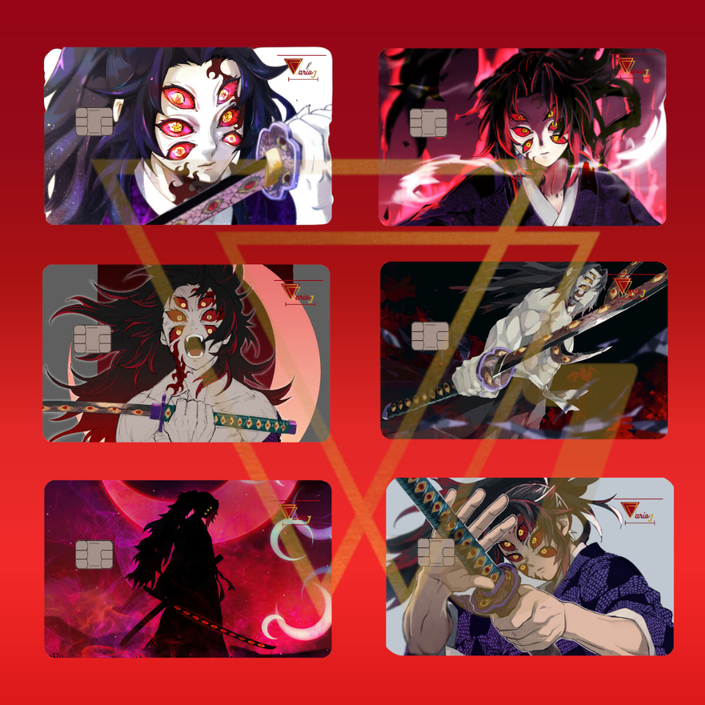 Película Adesivo Cartão Kokushibo Oni Lua Superior 1 Kimetsu no Yaiba ...
