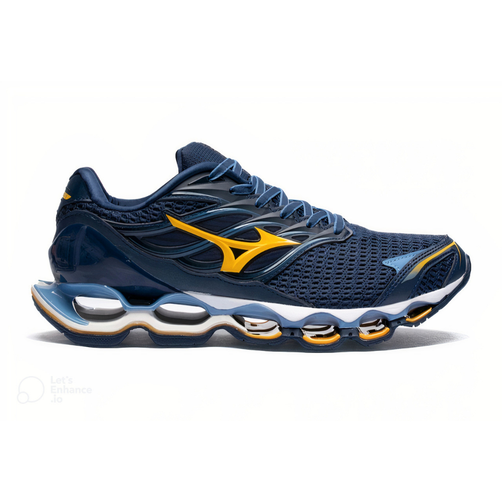 Tenis Mizuno Pro 11s Wave Azul com Logo Dourado Original | Shopee Brasil