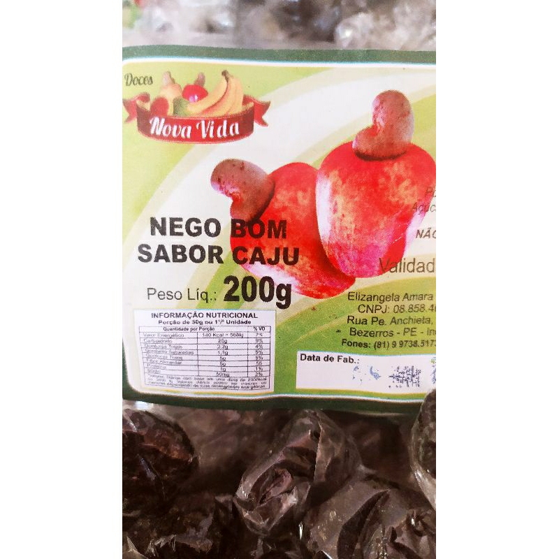Nego Bom de Caju - 200g - Produto do Nordeste | Shopee Brasil