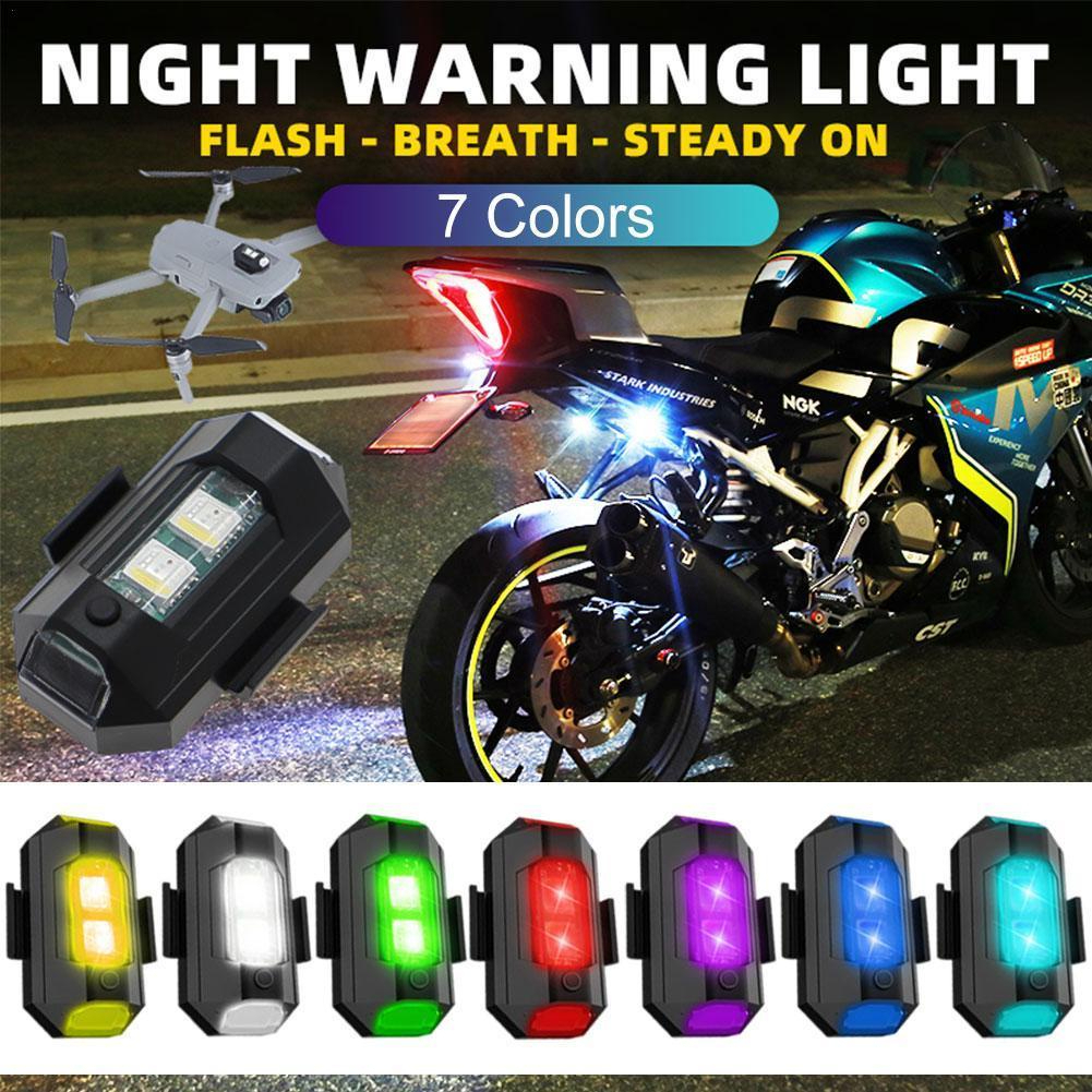 Luz de Aviso LED Anti colisão Recarregável Universal Rgb Moto Bicicleta ...