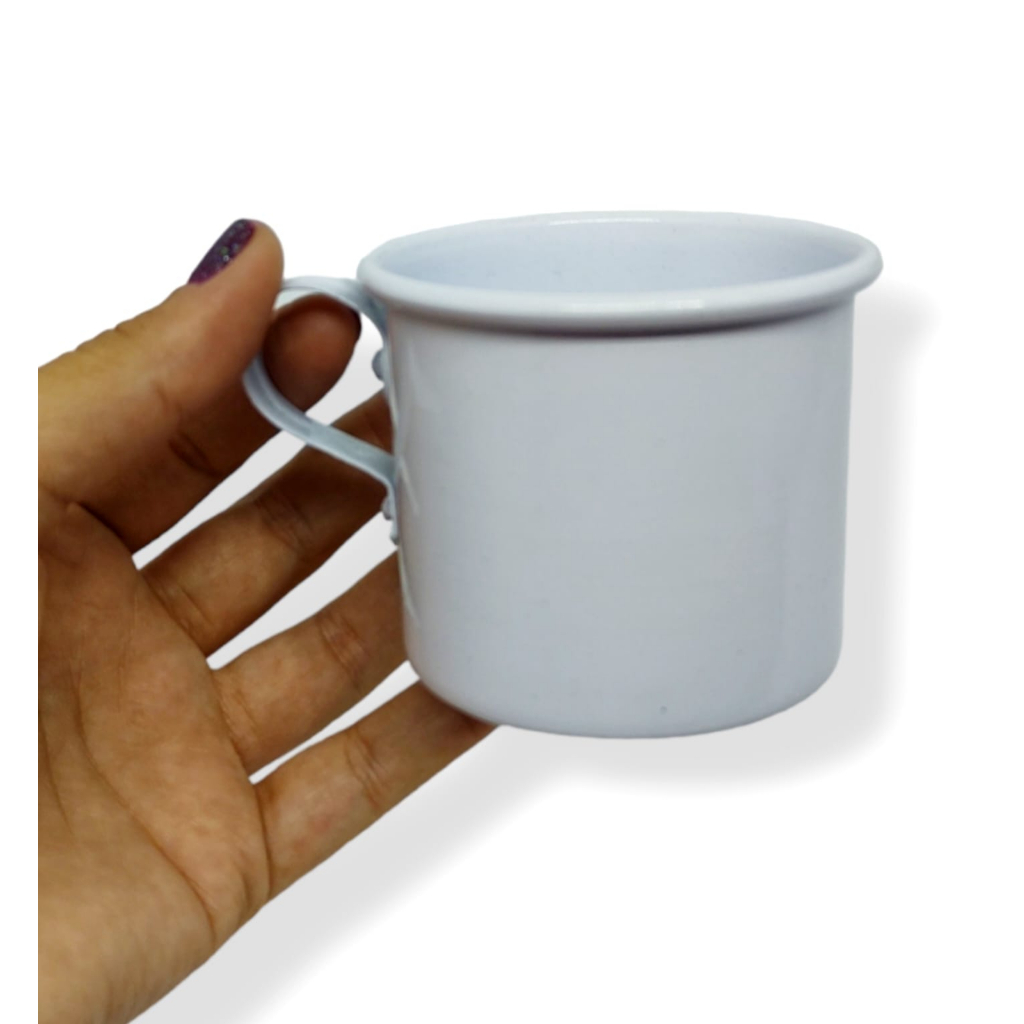 Caneca De Ágata Branca N°06 Esmaltada Unidade Umbanda e Candomblé ...