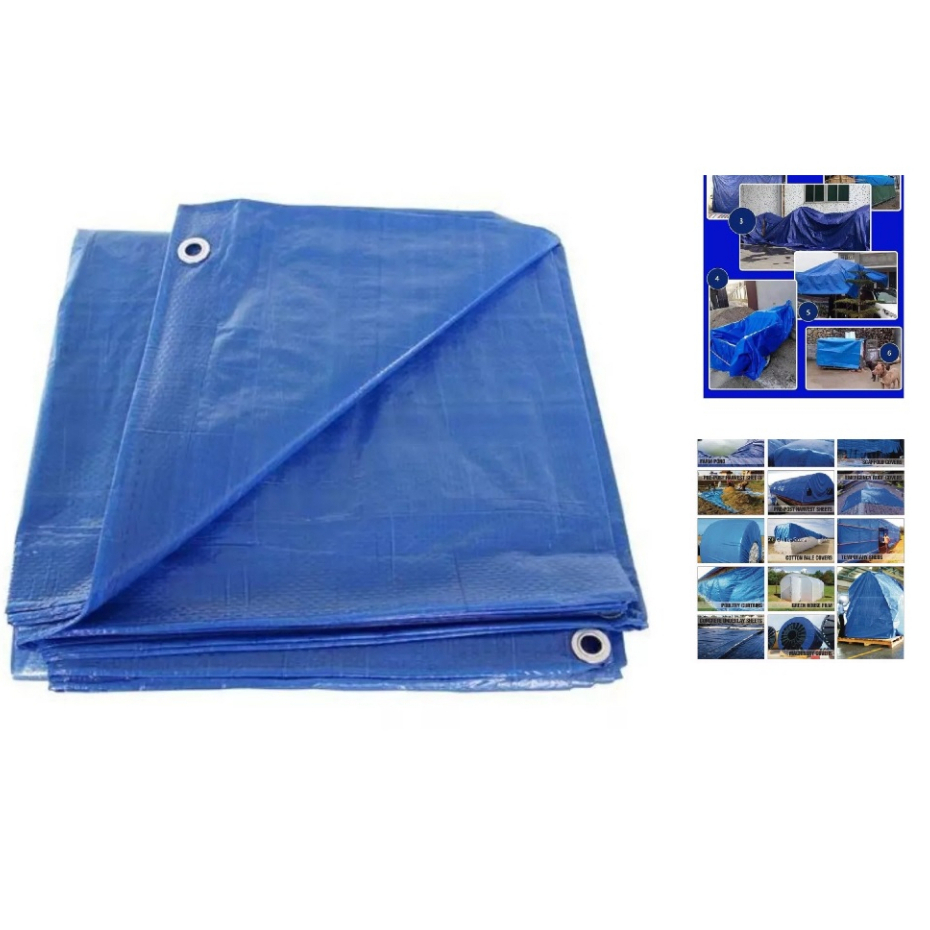 Lona Azul 12mts=4x3 Impermeável Telhados Camping + Ilhos | Shopee Brasil