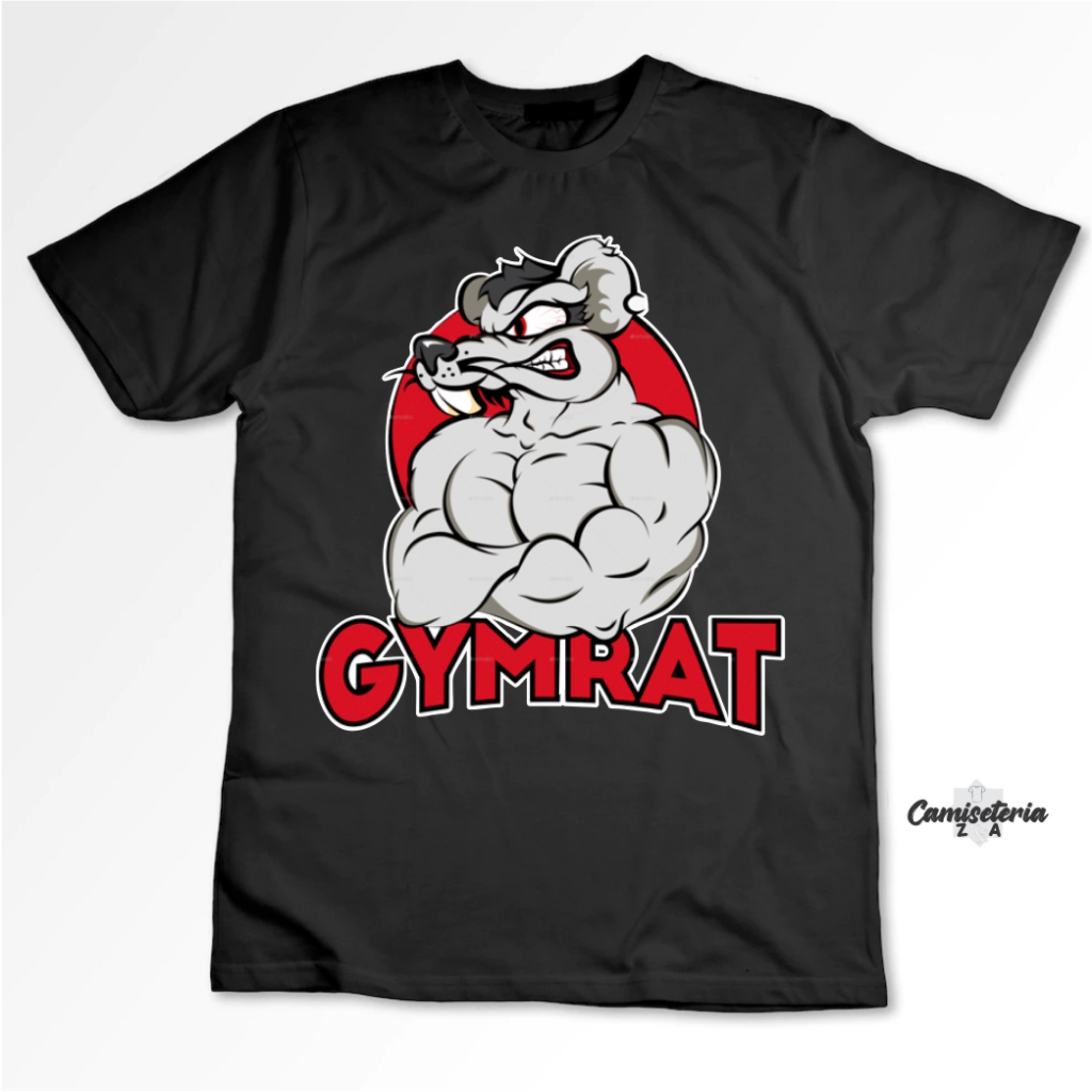 Camiseta GYMRAT rato de academia maromba treino | Shopee Brasil