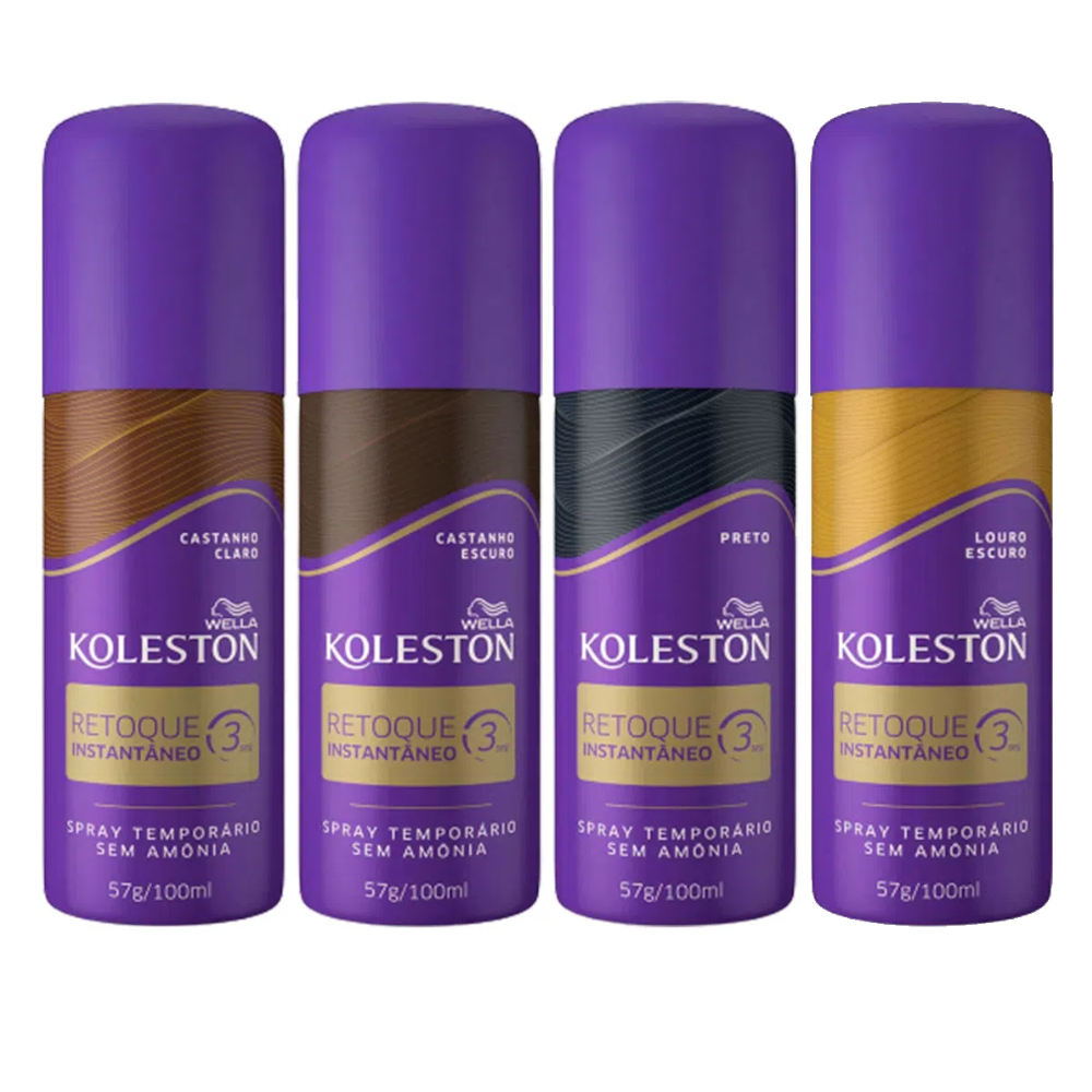 Spray Retoque Instantâneo Wella Koleston Sem Amônia 100ml 4 Cores ...