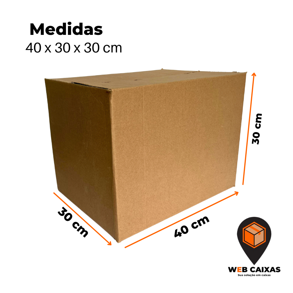 Caixa Papelão 40x30x30 (Unid) Mudança/Grandes Envios/Resistente ...