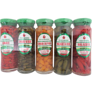 Pimenta em conserva Kit c/ 5 unidades 200g/cada - Fogo Mineiro | Shopee ...