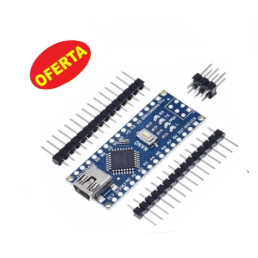 Arduino Nano Placa V3 Pinos Não Soldados Atmega Entrada Mini Usb | Shopee Brasil