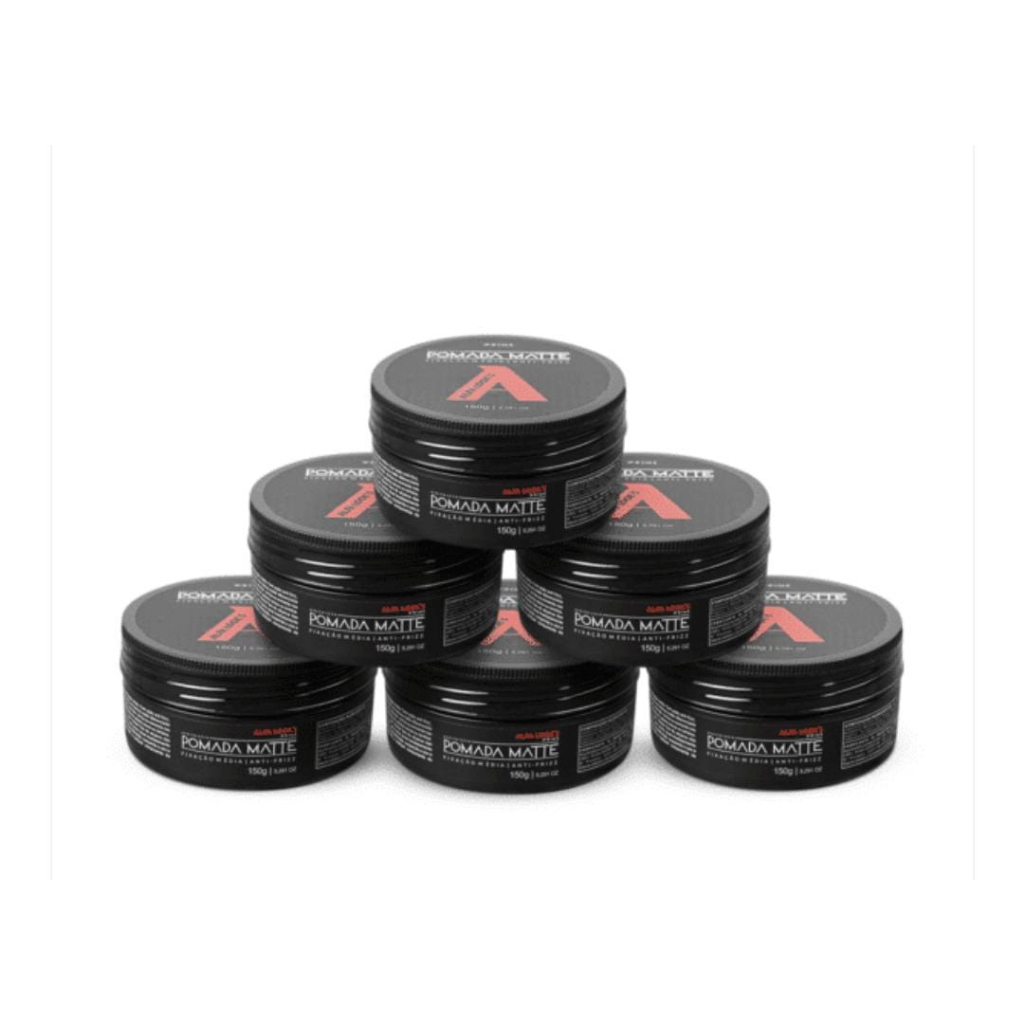 kit com6 Uni Pomada Matte Com 150 Gramas- Alfa Looks | Shopee Brasil