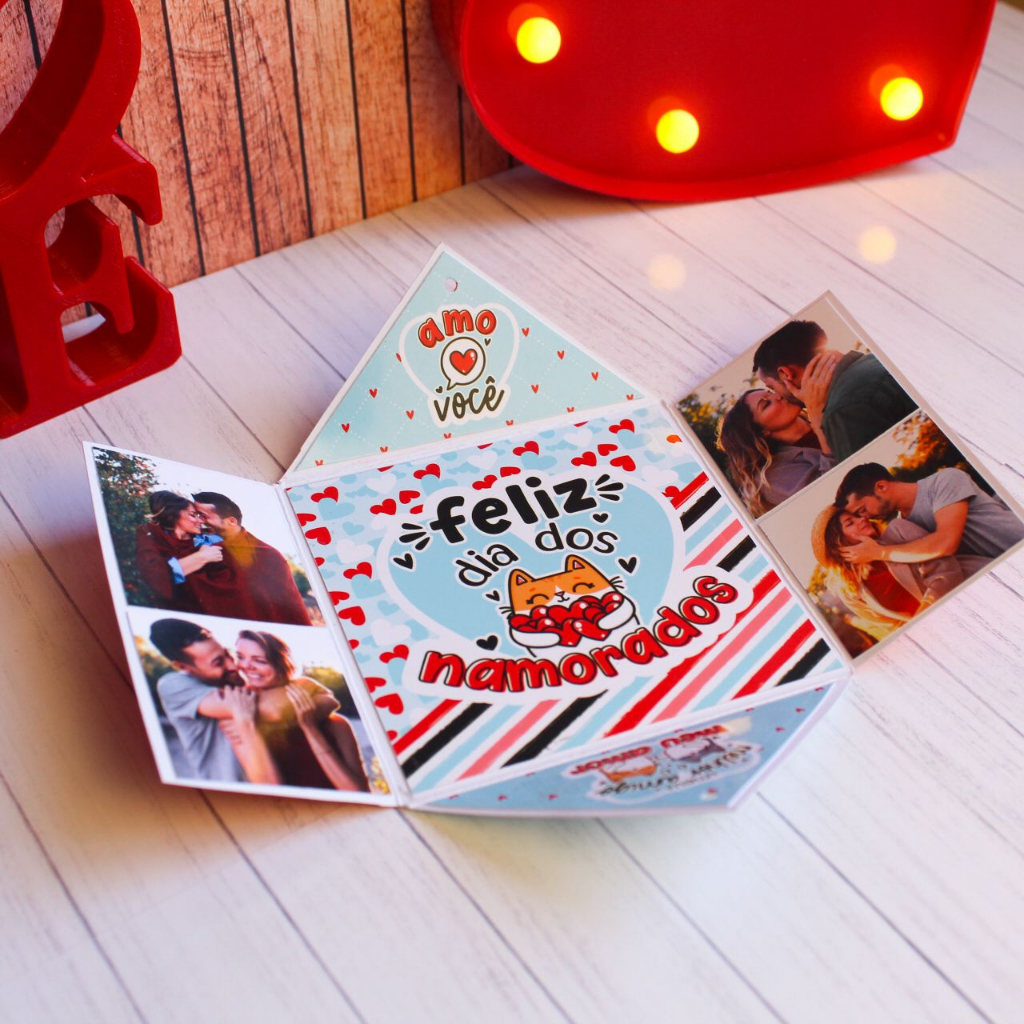 Cartão presente com 04 fotos. | Shopee Brasil