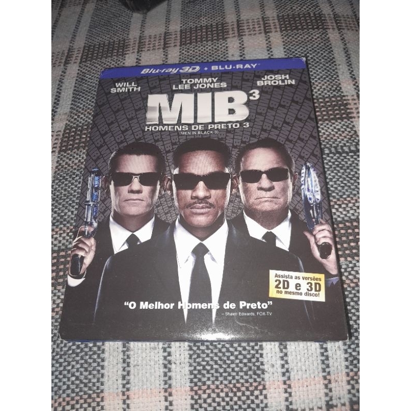 Blu Ray Mib Homens De Preto 3 Usado Original com luva 3D e 2D | Shopee Brasil