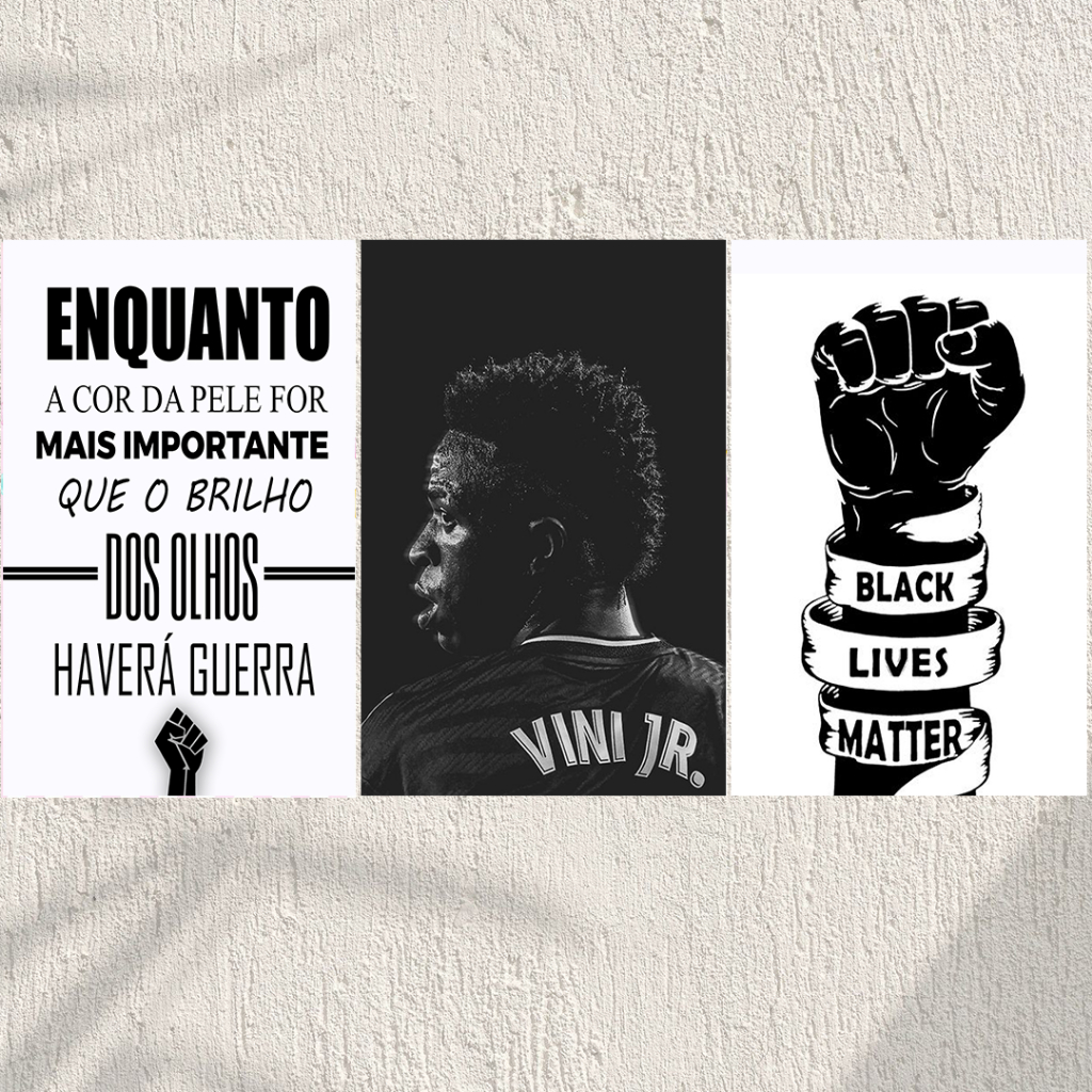Kit 3 Quadros Homenagem Vini Jr Contra Racismo Igualdade Luta Anti ...
