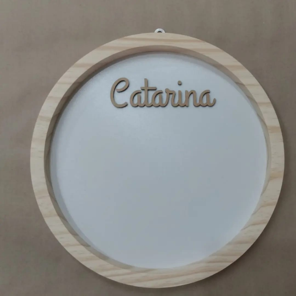 Aro de pinus natural com nome em mdf colorido cortado na laser | Shopee ...