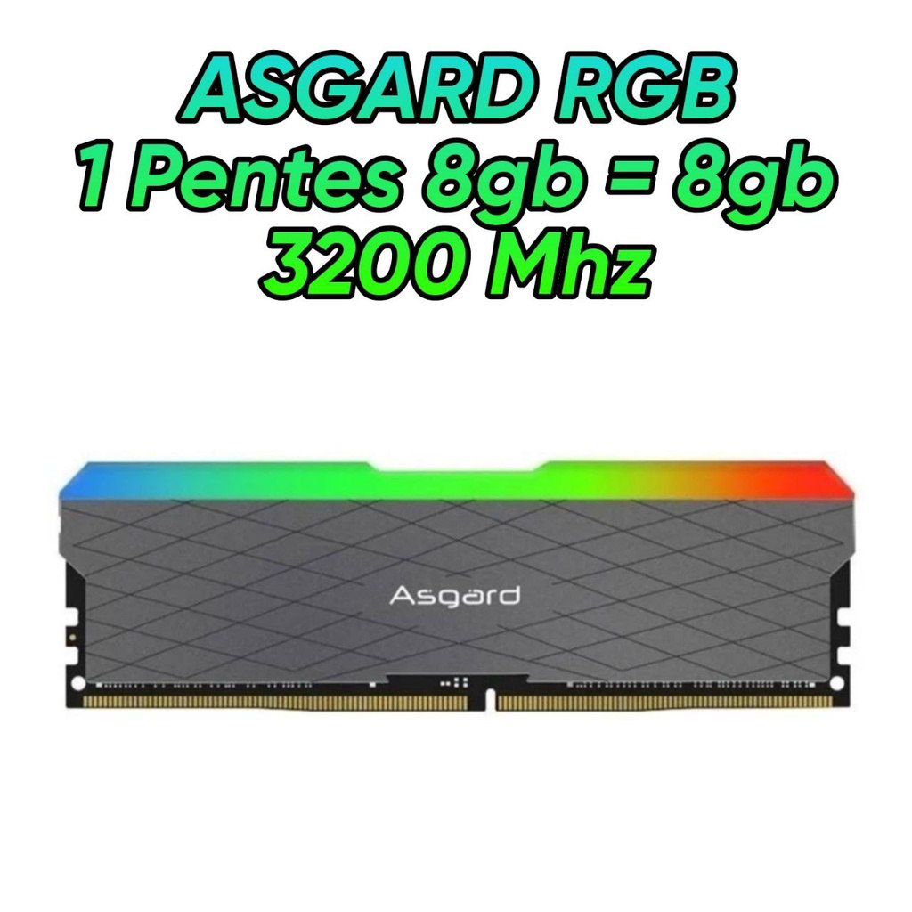 Memória DDR4 Asgard RGB 8GB, 16GB 3200Mhz Nova | Shopee Brasil