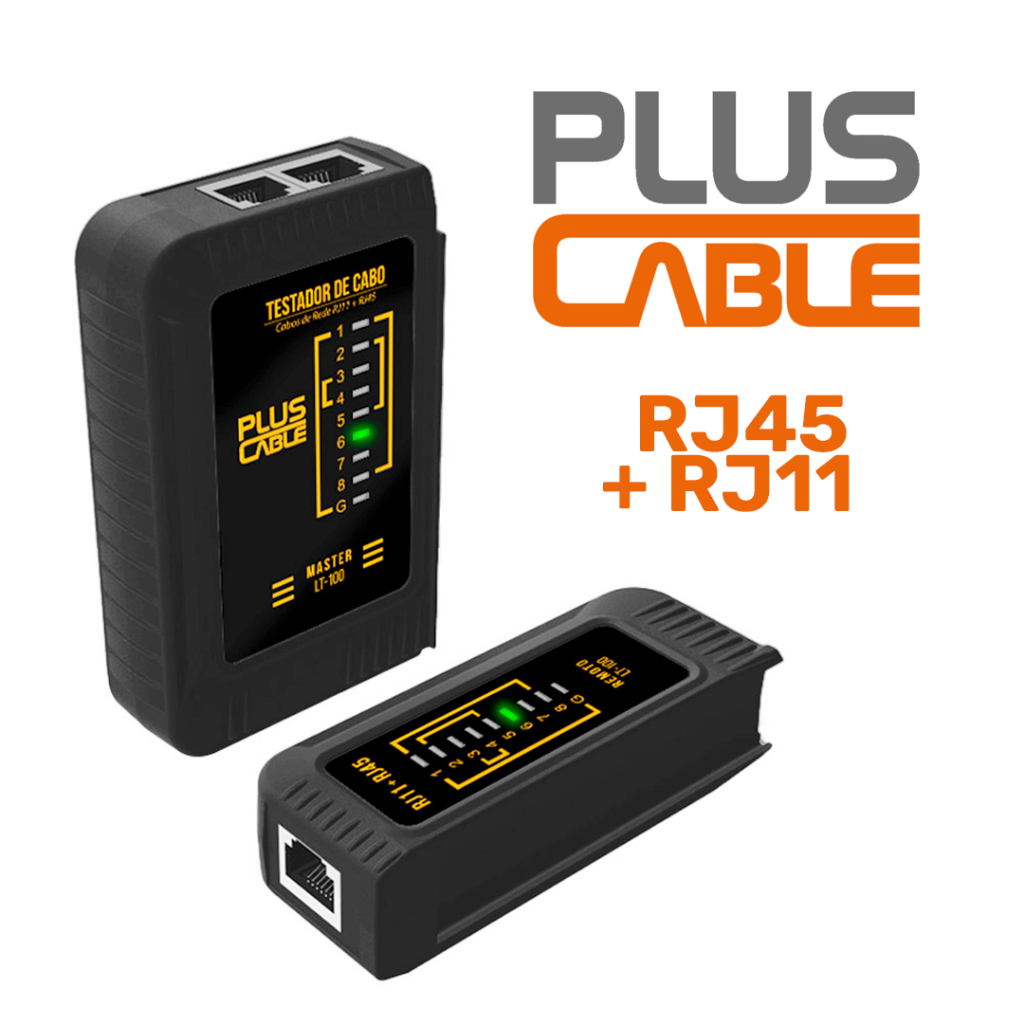 Testador de Cabo de Rede RJ11 + RJ45 Automático Profissional | Shopee ...