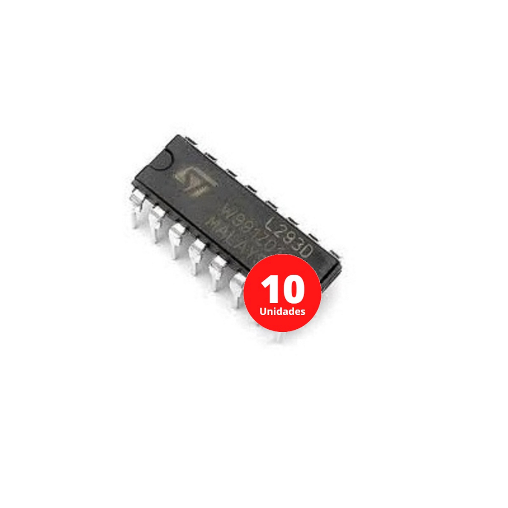 L293d Circuito Integrado Ponte H X 10 UNIDADES P/ Motores Esp8266 ...
