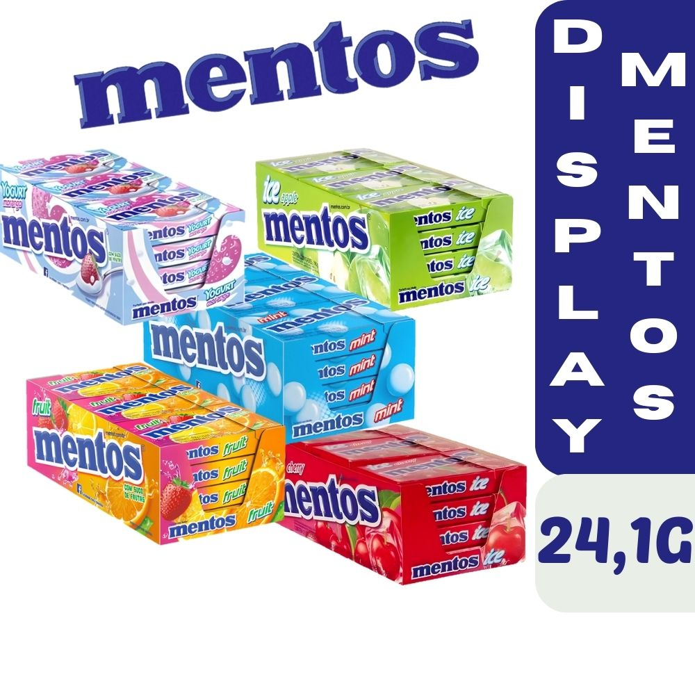 Display Bala Mentos 12 Uni x 24,1g - Diversos Sabores | Shopee Brasil