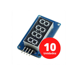 Display 7 Segmentos 4 Digitos Tm1637 Relogio Modulo X 10 UNIDADES P/ Esp8266 Arduino | Shopee Brasil