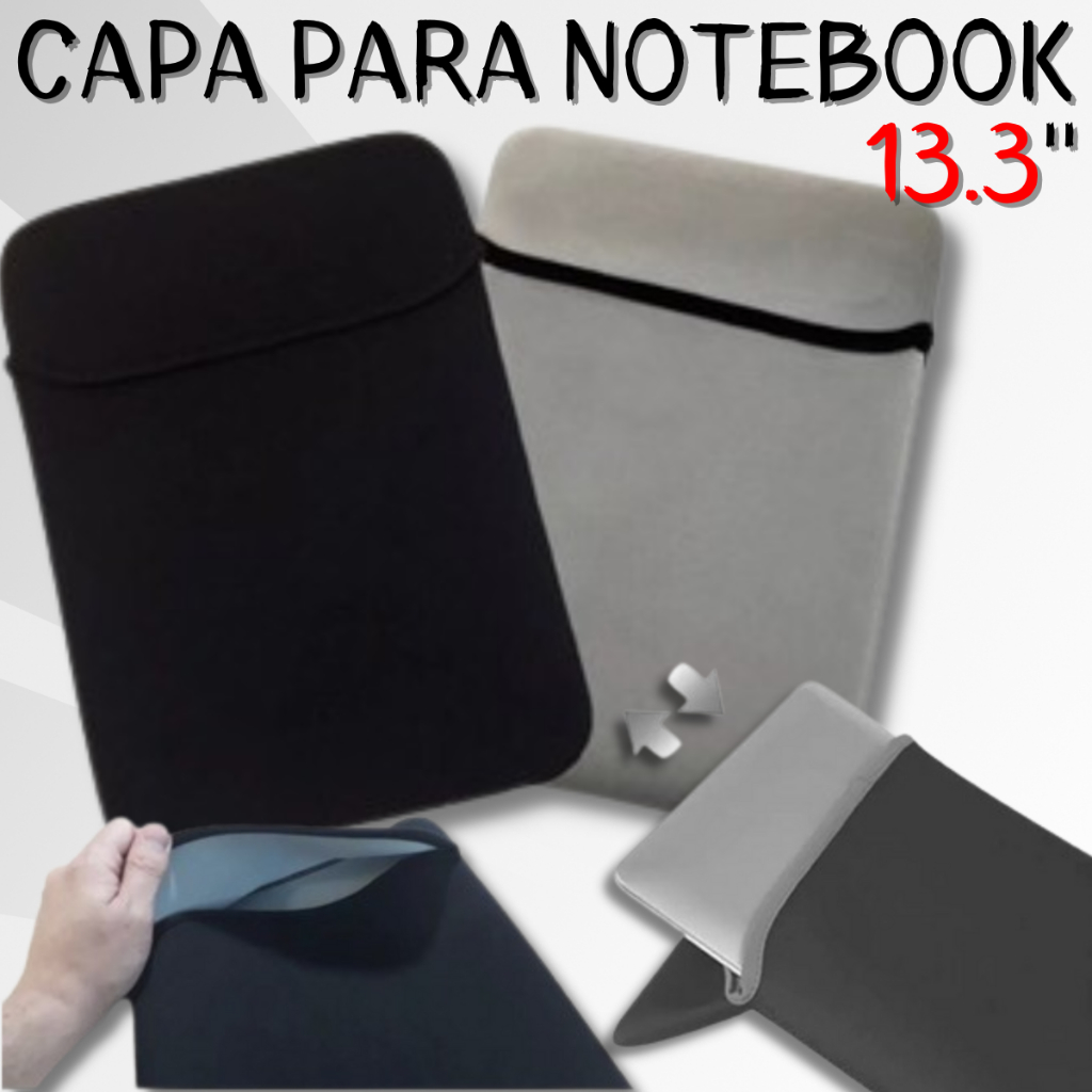 Capa Case Notebook 13 Polegadas Lisa Dupla face Alta Durabilidade e ...