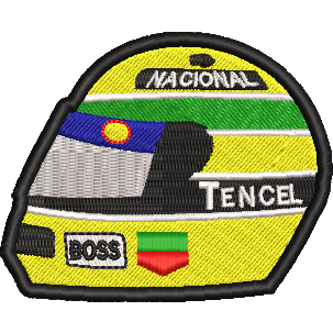 patch bordado AYRTON senna BOSS CAPACETE termocolante - Escorrega o Preço