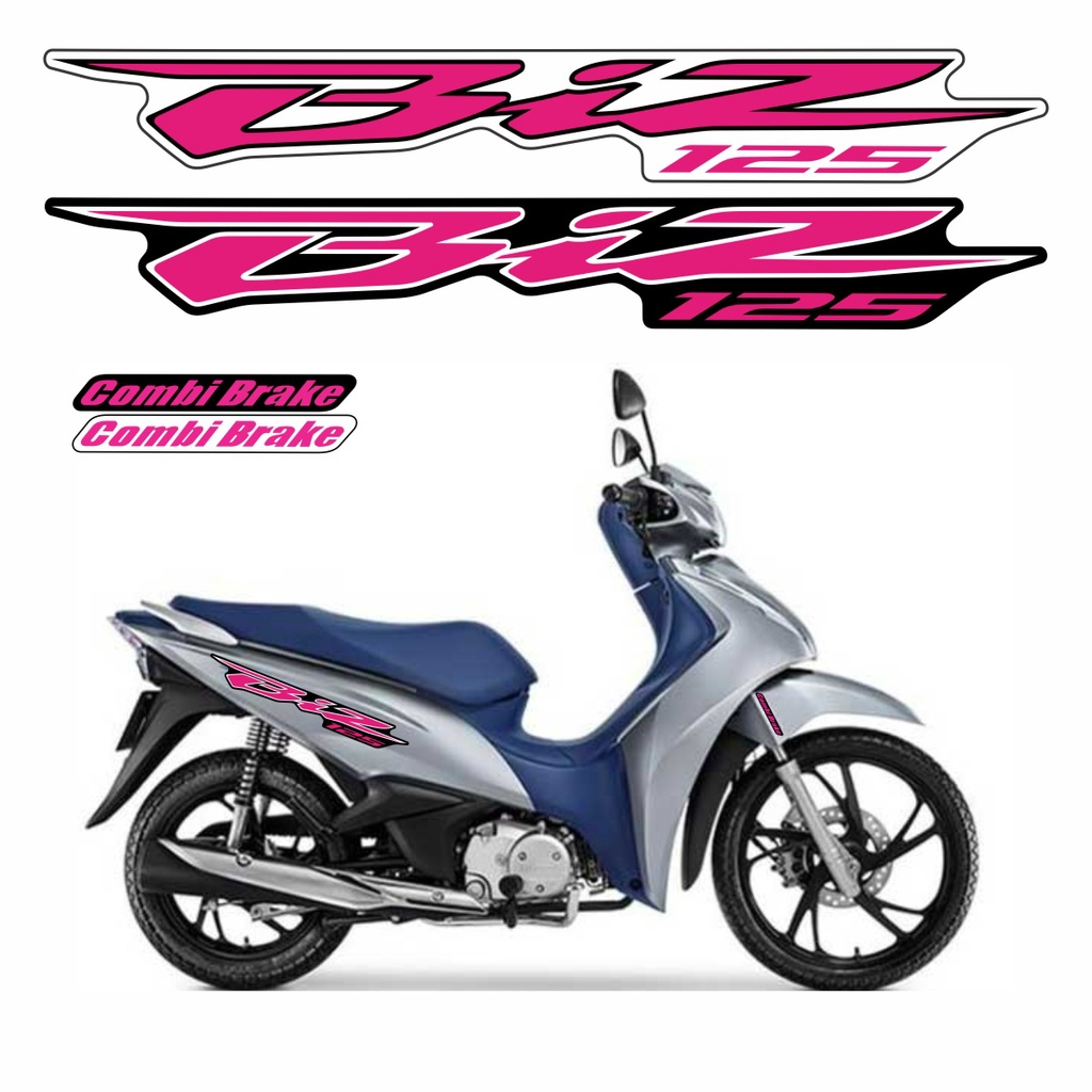 Adesivo Honda Biz 125 2018 2019 2020 2021 2022 Pink Vermelha Azul | Shopee Brasil