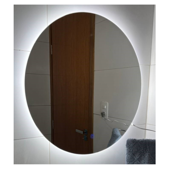 Espelho Redondo 50 Cm Iluminado Com Led | Shopee Brasil
