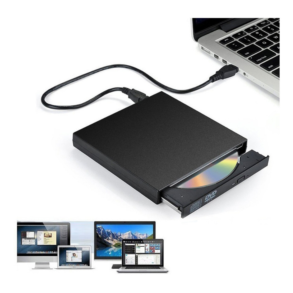 Drive Gravador Leitor Dvd Externo Usb 3.0 Portátil Pc Note | Shopee Brasil
