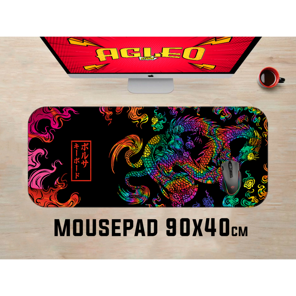 Mouse Pad Gamer Dragão Chinês 90x40 70x30 60x40 gigante grande | Shopee ...