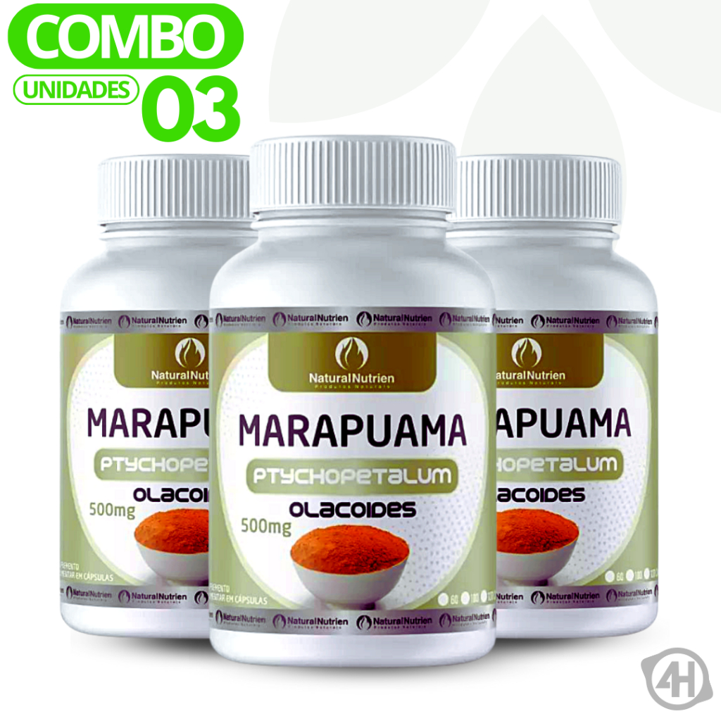 Marapuama Kit 300 Cápsulas de 500mg Cada | Shopee Brasil