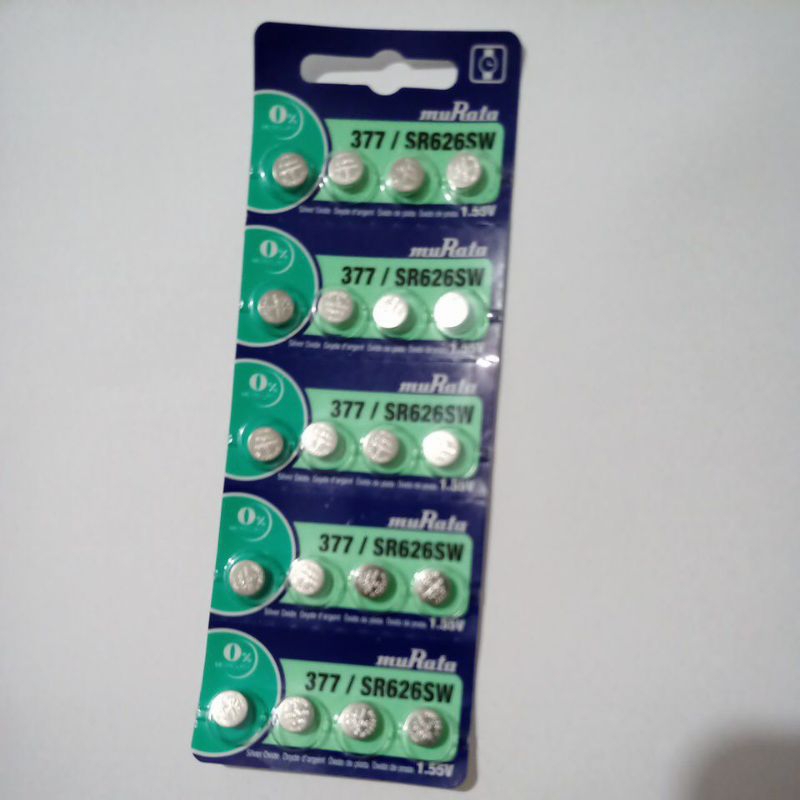 20 Pilhas Baterias Sony / Murata 377 Sr 626 Sw Para Relogios | Shopee ...
