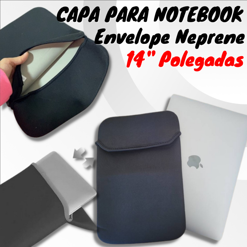 Case Para Notebook Macbook Envelope Neoprene Multi Proteção 14 ...
