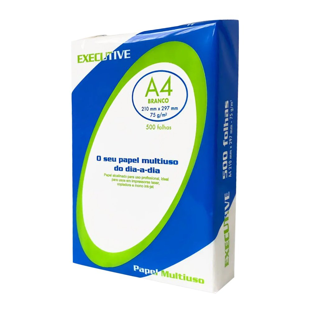 PAPEL SULFITE Executive 500FOLHAS, A4, 210MM x 297MM,75GRS. | Shopee Brasil