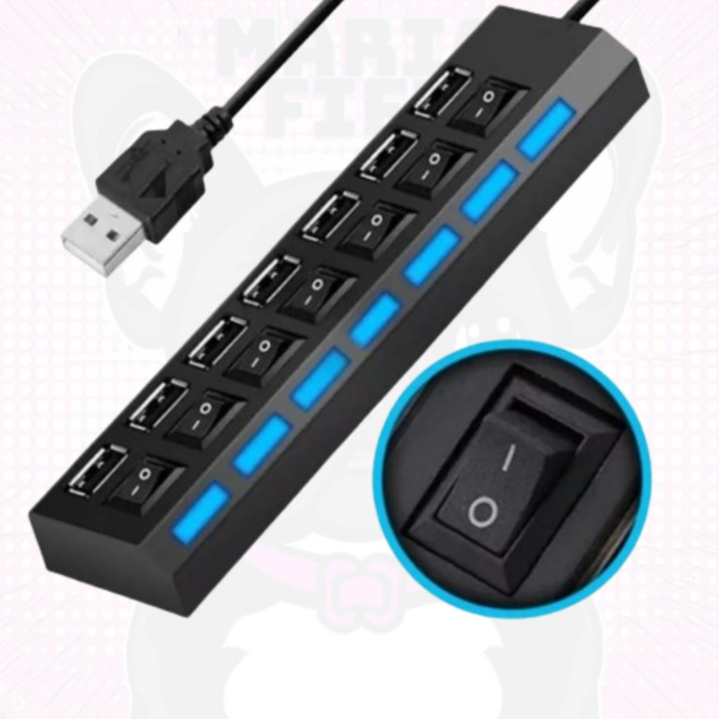Hub Extensor Adaptador Usb Extensão 7 Entradas | Shopee Brasil