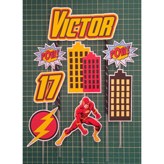 Topo de bolo The Flash / Topper personalizado Flash / Top de bolo ...