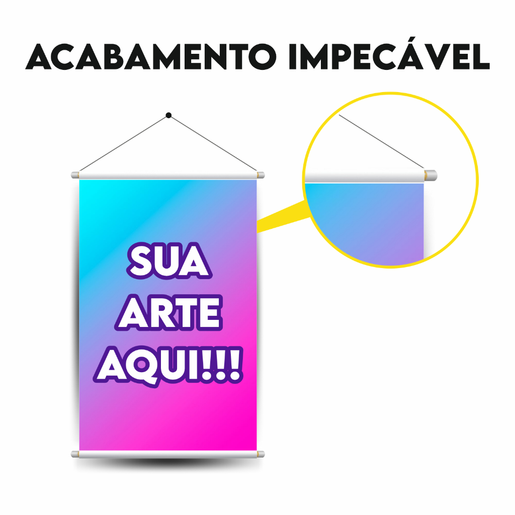 Banner Personalizado 70x100 Com Sua Arte Desenho Foto Imagem Texto ...