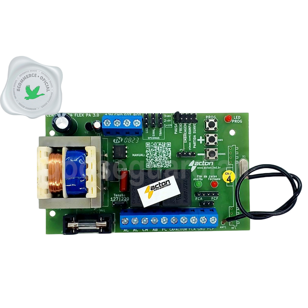 Placa Central Motor Portão Universal Acton AC4 FLEX PA | Shopee Brasil