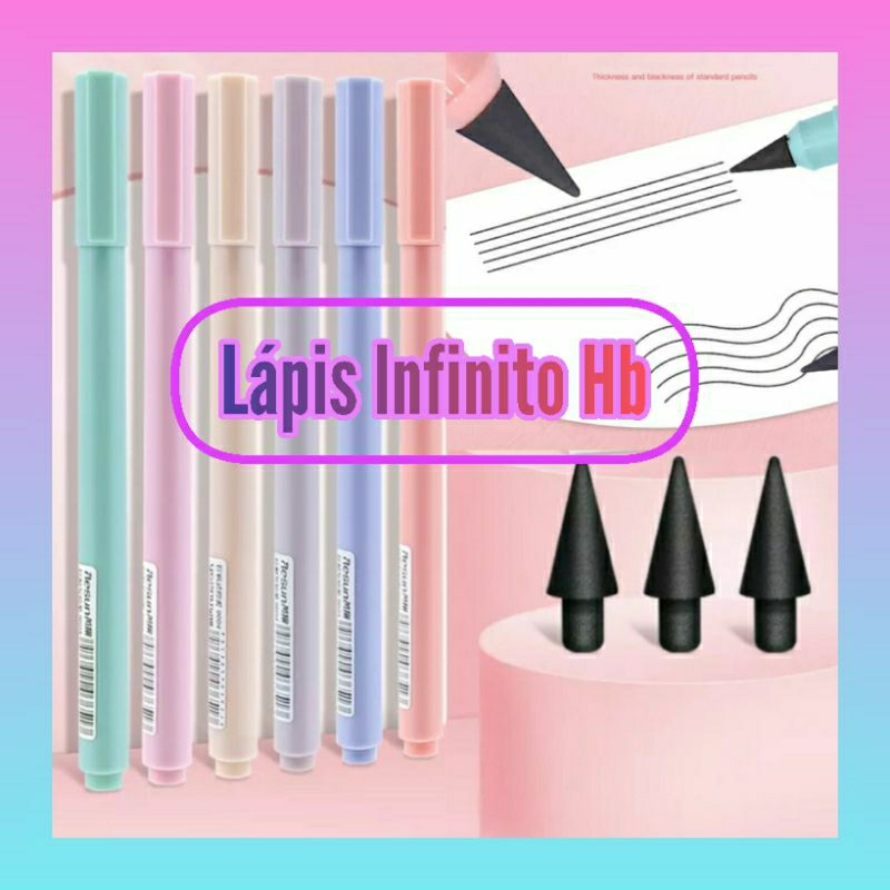 Lápis Infinito HB Lápis Eterno Infinito Ilimitado Não Precisa Apontar ...