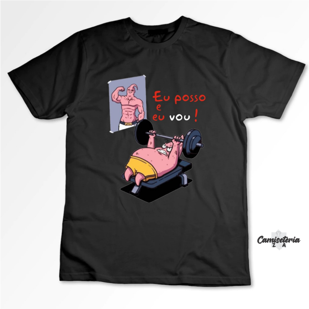 Camiseta patrick maromba majin boo eu posso e eu vou fitness motivação ...