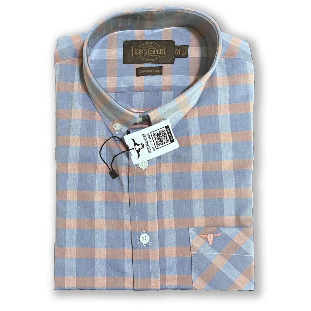 Camisa Xadrez Country King Roper Farm masculino Rodeio cowboy | Shopee ...