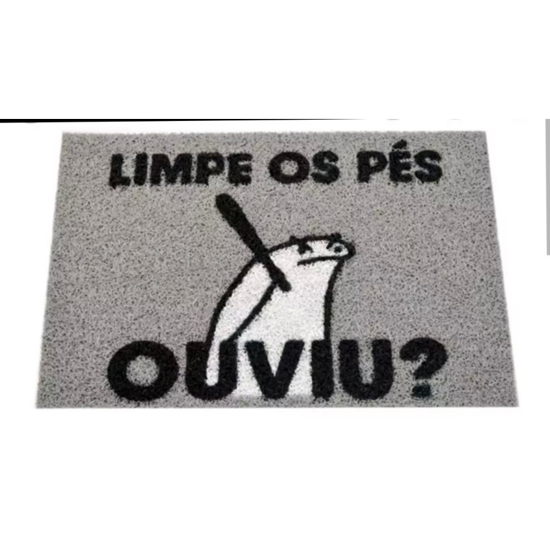 Tapete Capacho Limpe os pés Ouviu? Florks meme 60X40 cm. | Shopee Brasil Tapete Capacho Limpe os pés Ouviu? Florks meme 60X40 cm. | Shopee Brasil