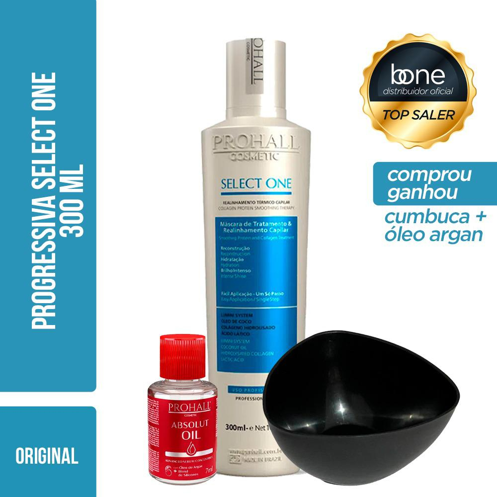 Select One Prohall Escova Progressiva 300ml Liso Em Casa Original | Shopee Brasil