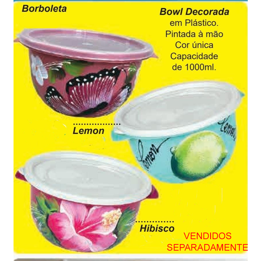 BOWL DECORADA 1000ML CADA | Shopee Brasil