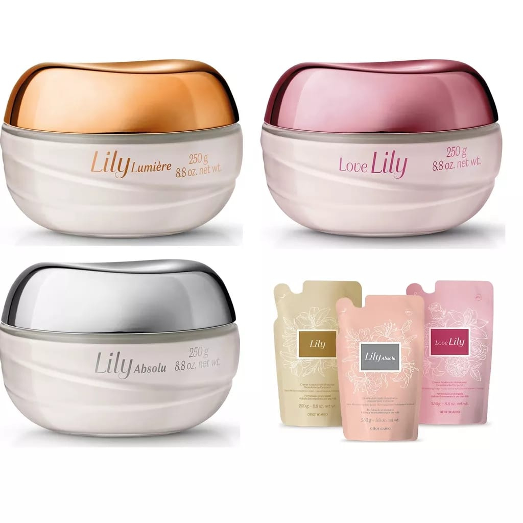 Creme Lily O Boticario Acetinado Hidratante Corporal 250g | Shopee Brasil
