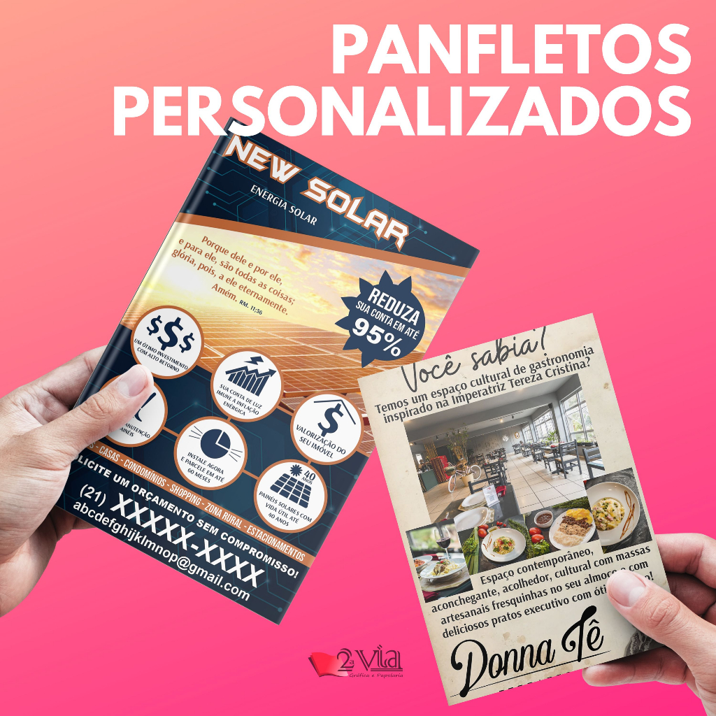 Panfletos, Flyers, Folders Personalizados como Você desejar e em papel Couche 115g | Shopee Brasil