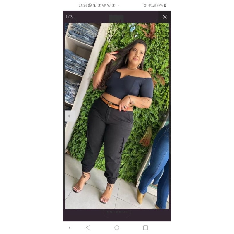 calca cargo plus size | Shopee Brasil