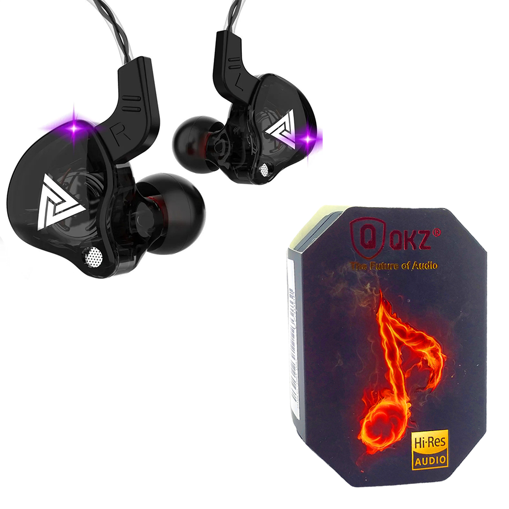 fone de ouvido qkz ak6 intra-auricular in-ear c/ fio microfone retorno ...