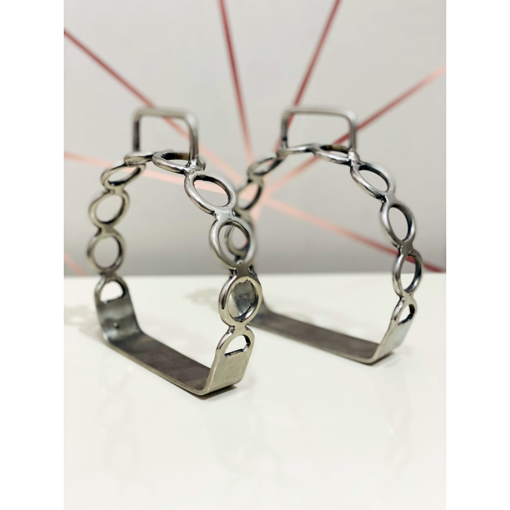 estribo inox argolado diferente para sela e arreios cavalo égua super ...