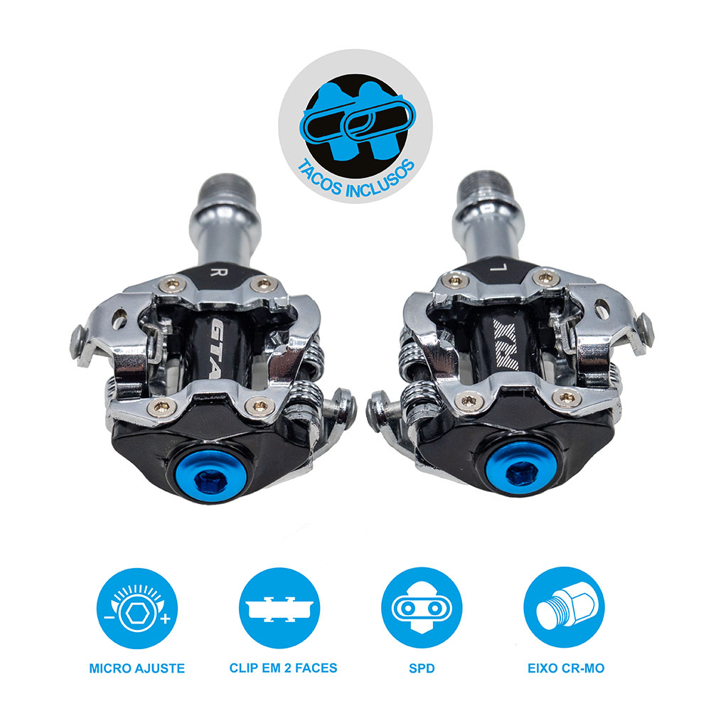 Pedal Clip Gta Rx Rolamento Selado com Tacos Compatível Shimano | Shopee Brasil